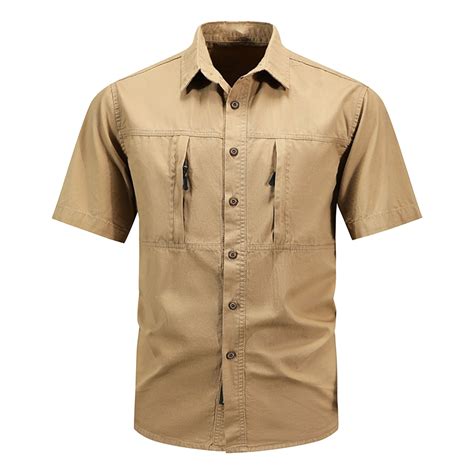 Cllios Short Sleeve Shirts For Menmens Tactical Cargo Shirt Military