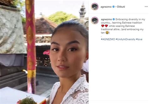 Agnez Mo Pakai Kebaya Bali Netizen Cantiknya Kok Ngegas Banget Sih