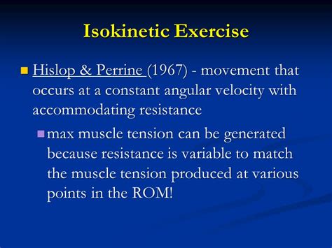 Isokinetic Exercise Examples