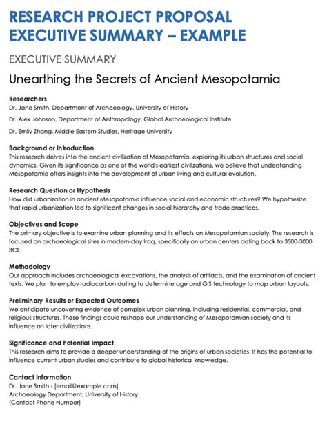 Executive Summary Example How To Write An Executive Summary Examples