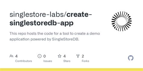 Github Singlestore Labs Create Singlestoredb App This Repo Hosts The Code For A Tool To