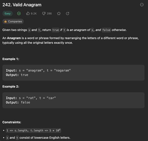 알고리즘 Leetcode242validanagram