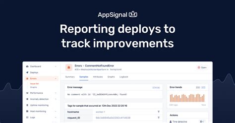reporting deploys to track improvements appsignal documentation