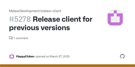 Release Client For Previous Versions · Issue 5278 · Meteordevelopment Meteor Client · Github
