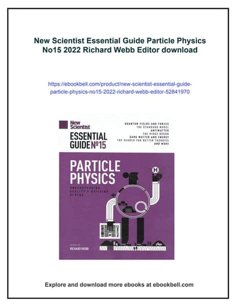 New Scientist Essential Guide Particle Physics No15 2022 Richard Webb Editor Pdf