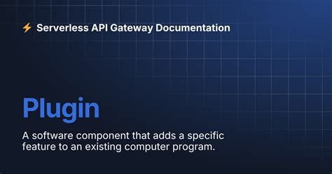 Plugin Serverless Api Gateway Documentation