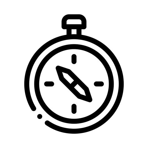 Touristische Kompass Zeichen Symbol Vektor Umriss Illustration 17430200 Vektor Kunst Bei Vecteezy