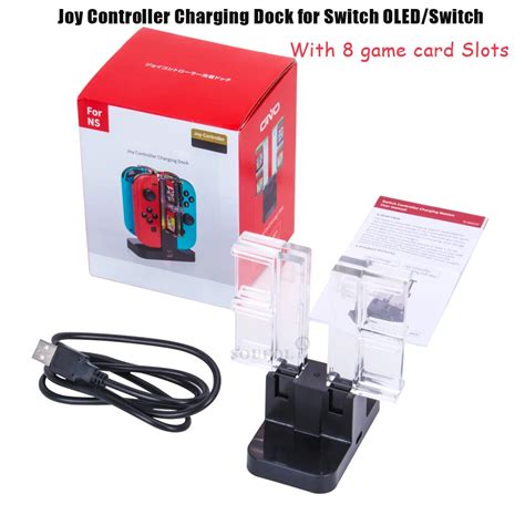 Dropshipping 4 컨트롤러 충전기 Led 표시기 닌텐도 스위치 충전 도킹 스테이션 Nintendoswitch Ns Oled 액세서리chargers