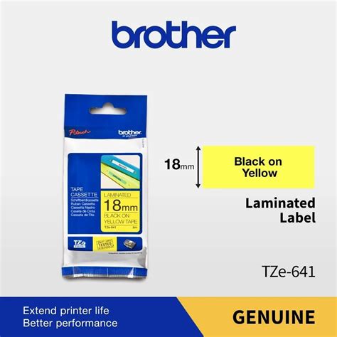 Brother Tze Black On Yellow Mm P Touch Label Tapes At Pack Label Tape In
