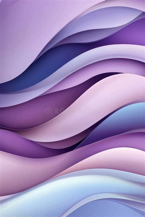 Flowing Waves Of Purple And Blue Create A Serene Abstract Backdrop In Soft Tones And Gradients