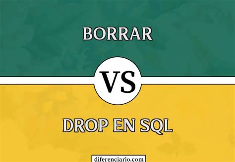 Diferencia Entre Delete Y Drop En Sql