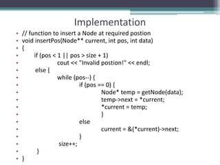 Linked List Insertion Deletion PPTX Programming Languages Computing