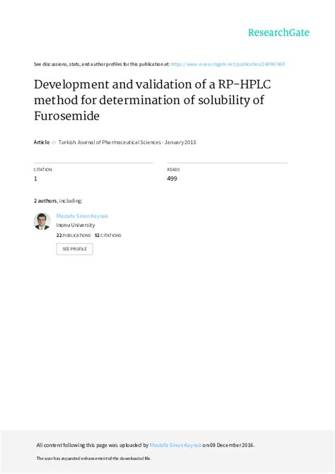 Pdf Development And Validation Of A Rp Hplc Method For Determination Of Citicoline Monosodium