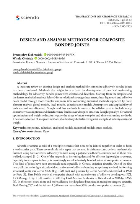 Pdf Design And Analysis Methods For Composite Bonded Joints
