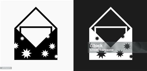 Ilustración De Icono De Sobre En Blanco Y Negro Vector Fondos Y Más