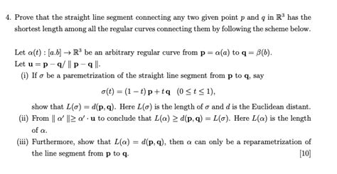 solved 4 prove that the straight line segment connecting