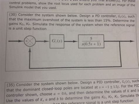 Solved Consider The System Shown Below Design A PD Chegg