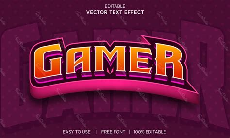 Gamer Text Effect Vector File Illustrator PREMIUM