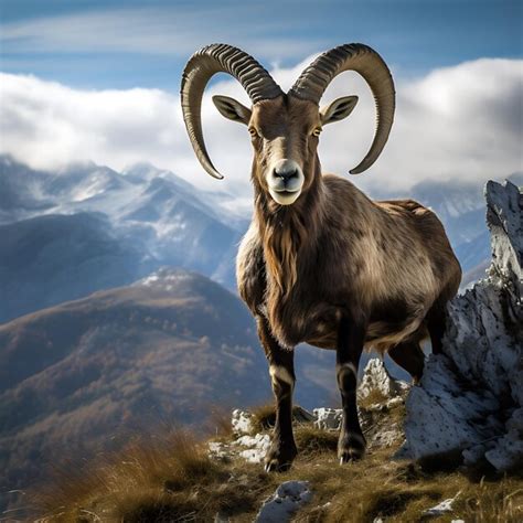 Extinct Pyrenean Ibex Basque Common Name Bukardo In Their Habitat Environment Premium Ai