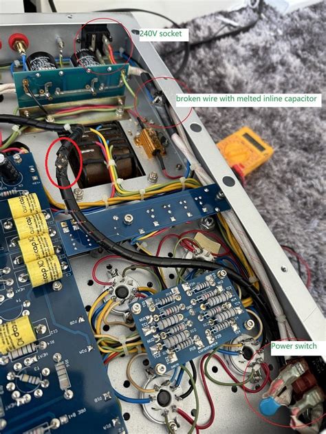 Help Iding A Melted Inline Capacitor From 240v Supply Diy Audio Help Iding A Melted Inline Capacitor From 240v Supply Diy Audio