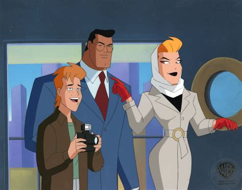 Clark Kent Jimmy Olsen Volcana Medium Original Production Cel On Original Backgroundimage