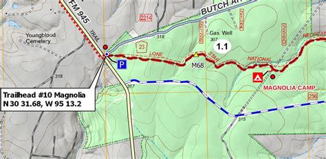 Lsht Map 08 Magnolia By Lone Star Hiking Trail Club Avenza Maps