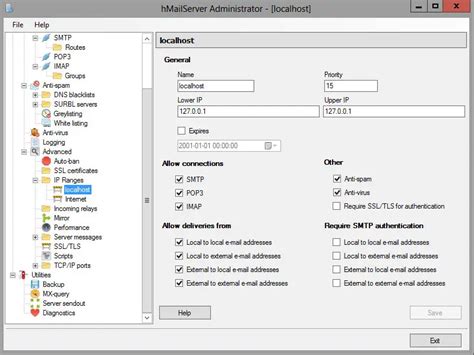hmailserver open source mail server for windows pop3 smtp imap