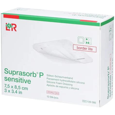Suprasorb P Sensitive Border Lite Silicone Dressing 7 5cm X 8 5cm X 10 Ebay Uk