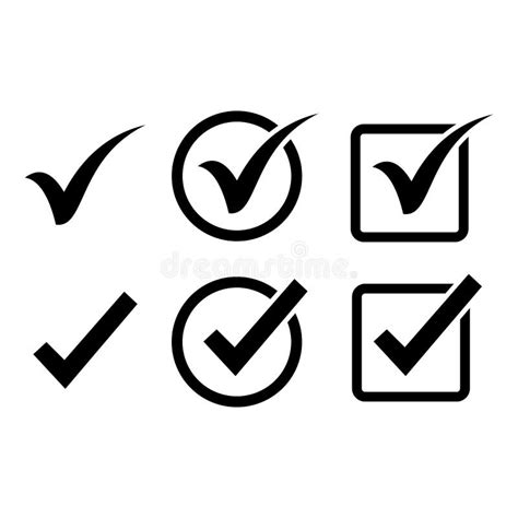 Check Mark Icon Set Vector Design Symbol Stock Vector Illustration Of