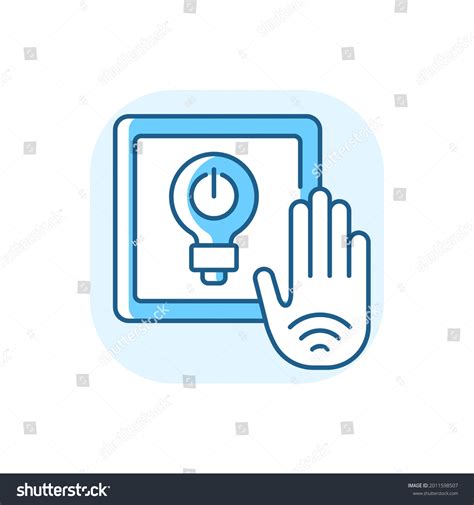No Touch Light Switch Blue Rgb Stock Vector Royalty Free Shutterstock