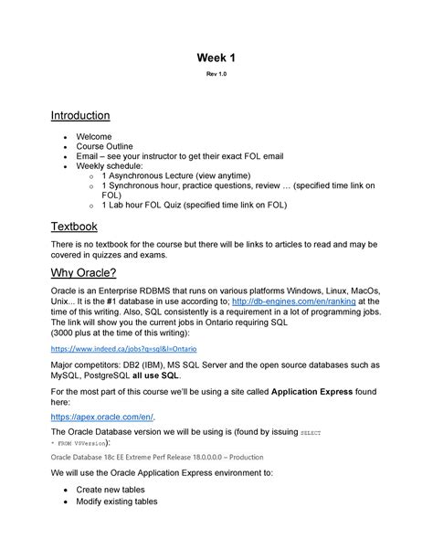 Week1 Lecture Notes 1 Week 1 Rev 1 Introduction Welcome Course
