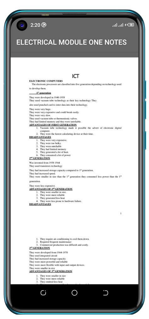 electrical module one notes for android download