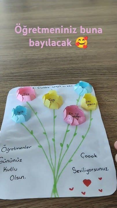 Öğretmenler Gününe özel Harika Bir Hediye Kartı Fikri Bff Diy Art