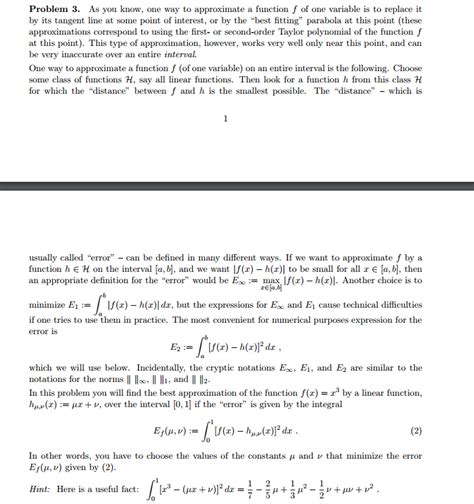 Solved As You Know One Way To Approximate A Function F Of