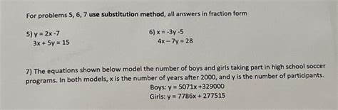 Solved For Problems Use Substitution Method All Chegg Com