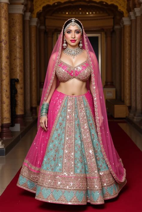 An Indian Princess With Huge Natural Breasts Revealing Cleavage In An