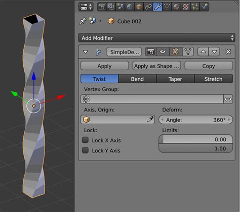 Modeling How Do I Twist Two Objects Together Blender Stack Exchange