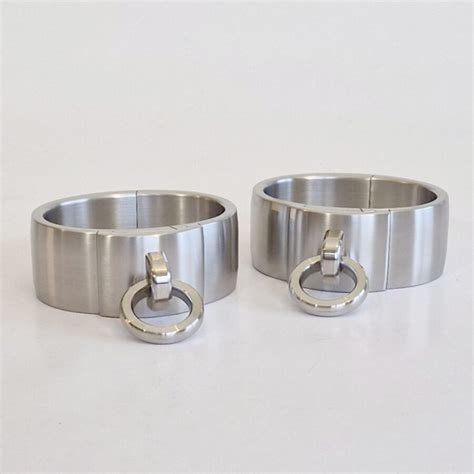40mm Ankle Cuffs In Stainless Steel Swedish Collar
