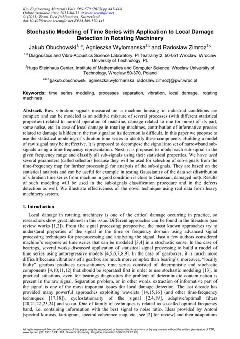 Pdf Stochastic Modeling Of Time Series With Application To Local