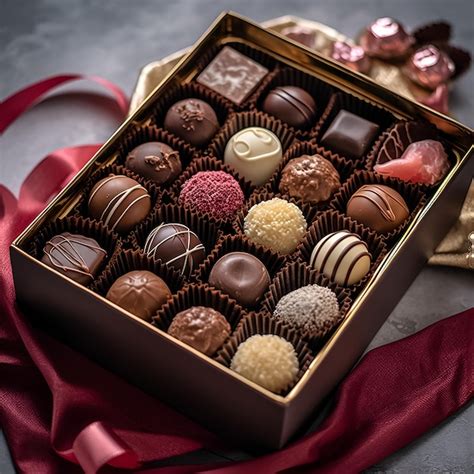 Box Of Chocolates Premium Ai Generated Image