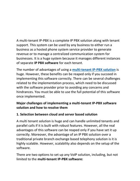 Ppt Multi Tenant Ip Pbx Solution Implementation Challenges And Solutions Powerpoint