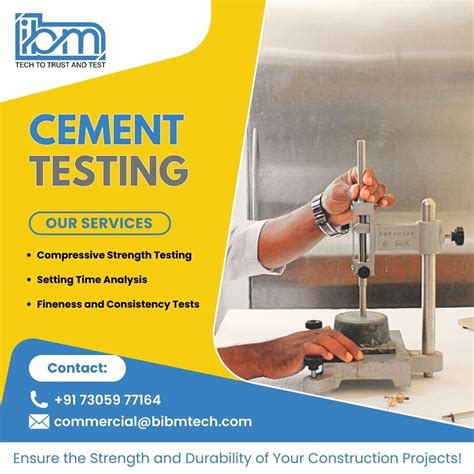 Cement Testing For Concrete Quality Bibm Civil Lab Posted On The