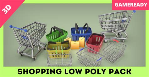 Shopping Low Poly Pack 3d Props Unity Asset Store