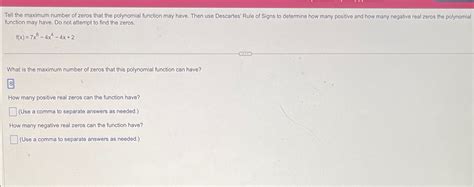 Tell The Maximum Number Of Zeros That The Polynomial