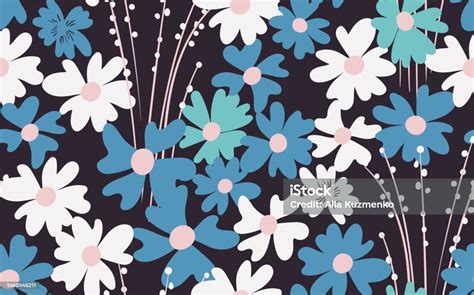 전통적인 민속 예술 장식을 기반으로 매끄러운 꽃 무늬 컬러 배경에 화려한 꽃 스칸디나비아 스타일 스웨덴 북유럽 스타일 벡터 그림입니다 심플한 미니멀패턴 고풍스런에 대한 스톡