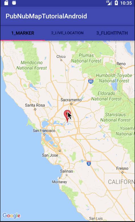 Markers Android Geolocation Tracking Google Maps PubNub