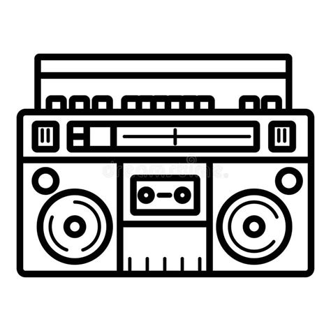 Boombox Icon In Cartoonblack Style Isolated On White Background
