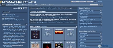 Opengameart官网免费且开源的优秀游戏素材 别摸鱼导航