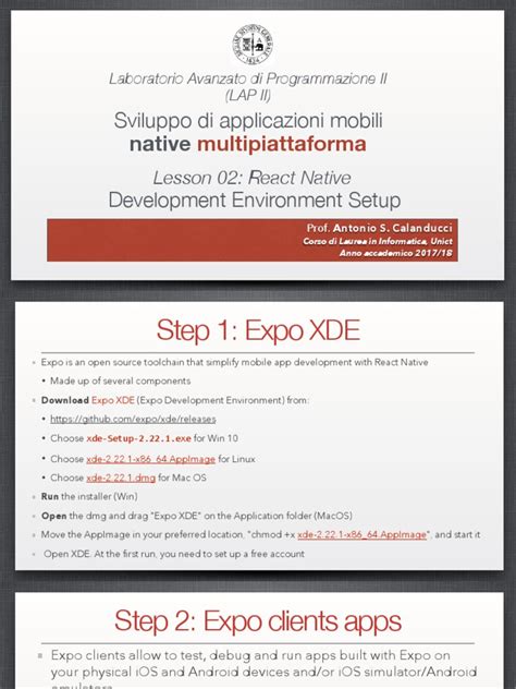 Lezione 02 React Native Development Environment Setup Pdf Mac Os