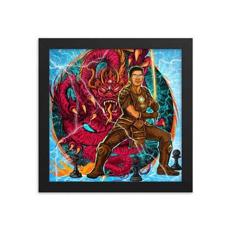 Anish Giri Dragon Sicilian Framed Poster Chessable